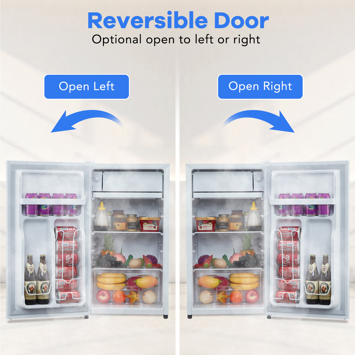 Yesurprise 3.2 Cubic Feet Freestanding Mini Fridge with Freezer | Wayfair