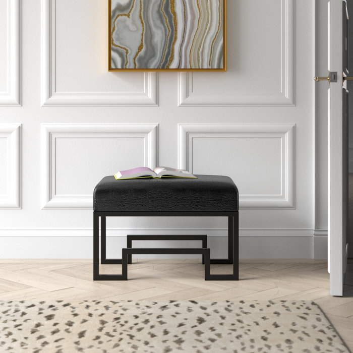 Willa Arlo Interiors Nimmons 26” Upholstered Stool & Reviews | Wayfair