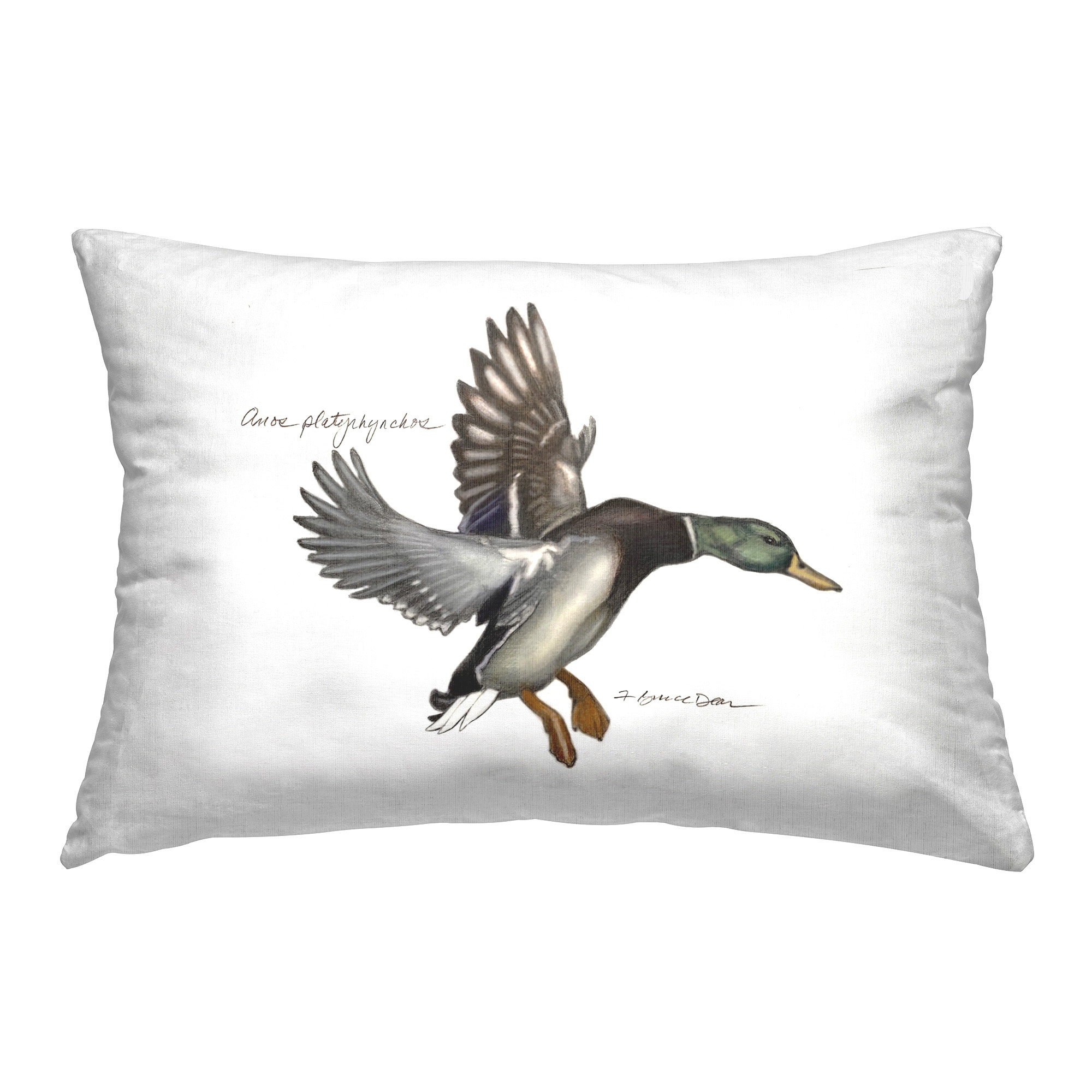 Stupell Industries Flying Mallard Duck Decorative Printed Throw Pillow ...