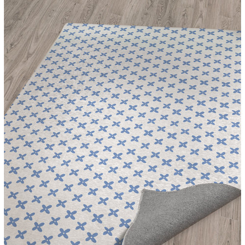 Charlton Home® Likins Performance Blue/Periwinkle Rug | Wayfair