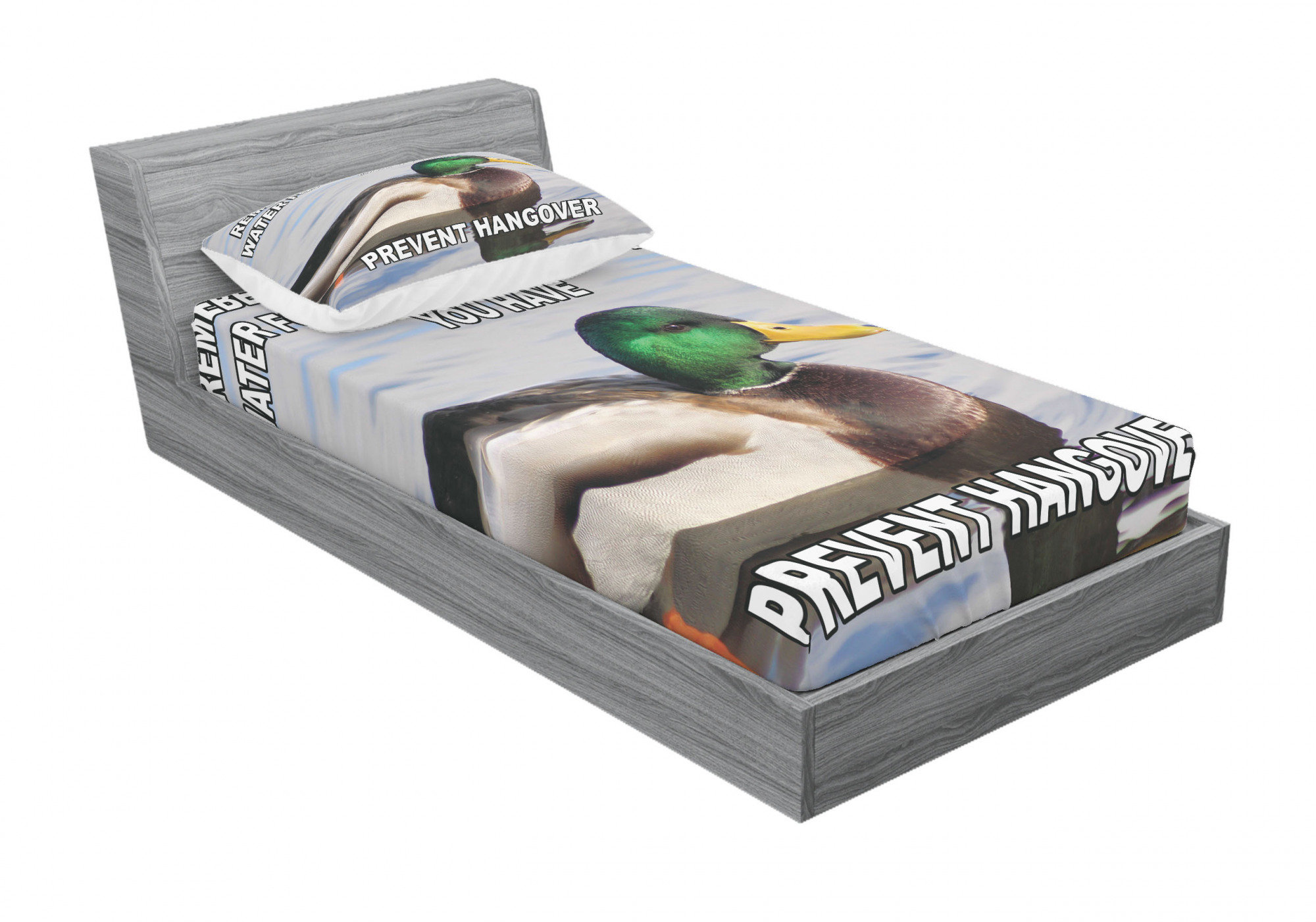 Ambesonne Mallard Duck Swimming Sheet Set | Wayfair