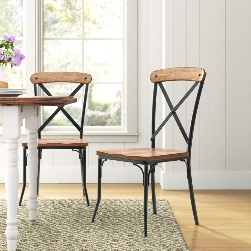 Laurel Foundry Modern Farmhouse Pearsall Cross Back Side Chair in Brown & Reviews | Wayfair