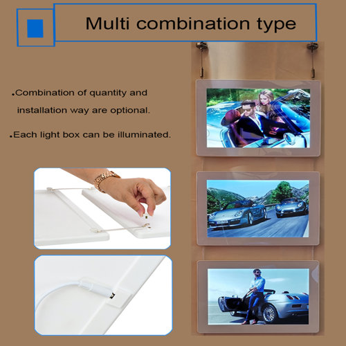 FixtureDisplays 5 Pack LED Backlit Window Display Picture Frame ...