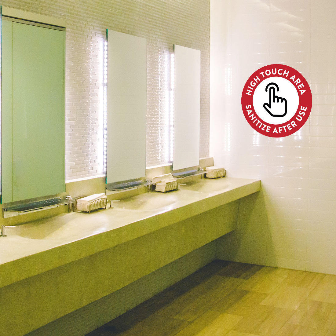 Trinx Safety First High Touch Area Sanitize After Use Business Wall ...