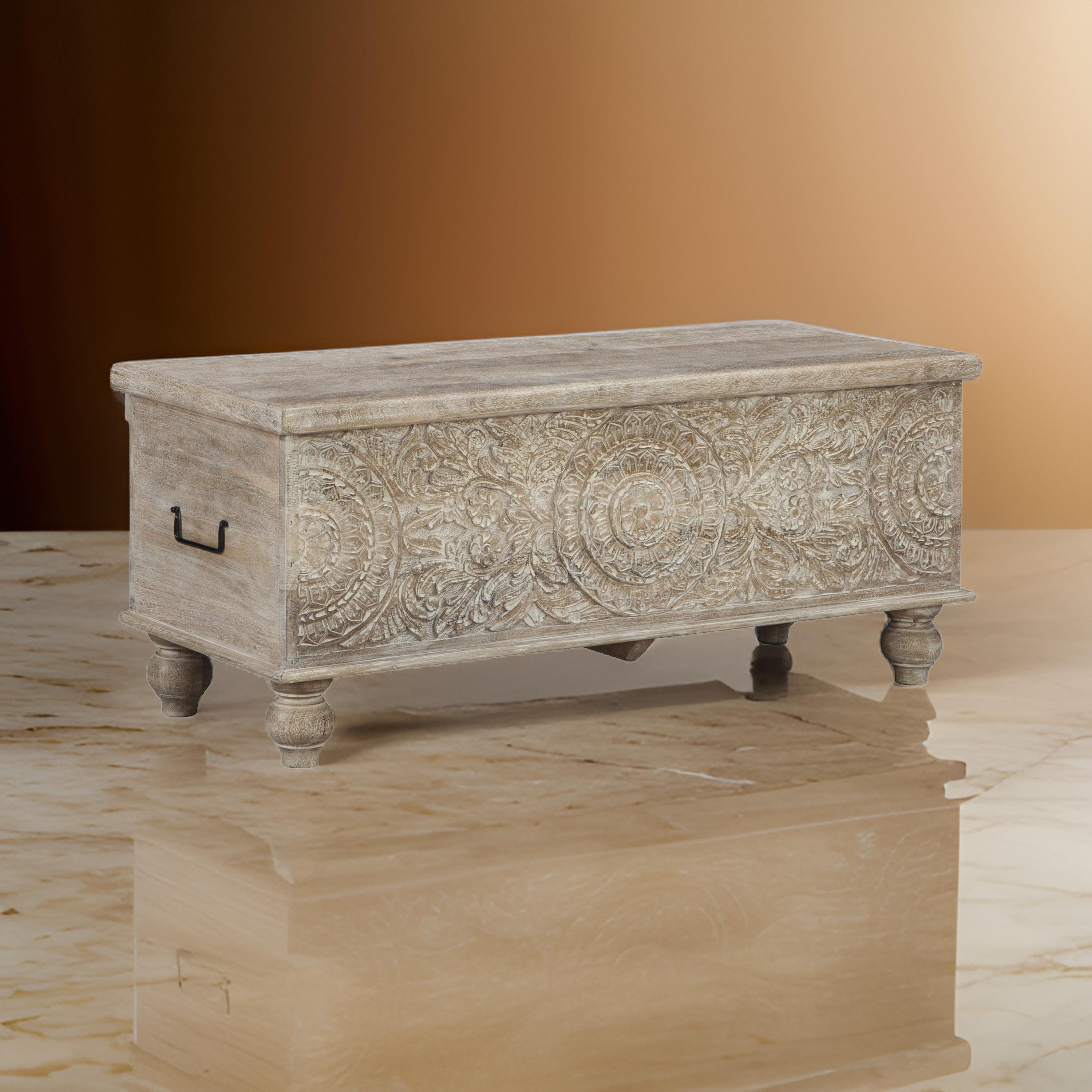 Bungalow Rose Maida Solid Wood Storage Bench & Reviews | Wayfair