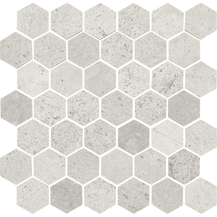 Daltile Raine 12" x 12" Natural Stone Honey Comb Mosaic Wall Tile | Wayfair