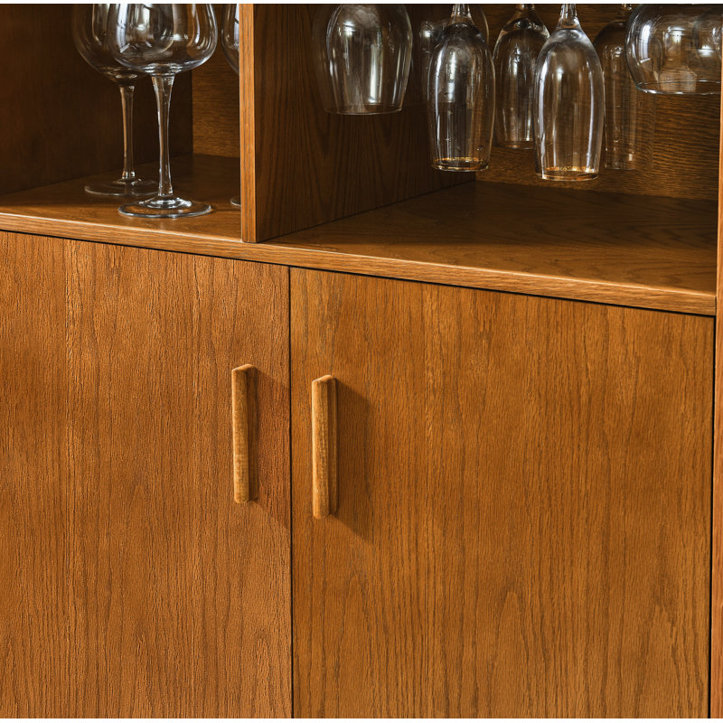 Corrigan Studio® Parmodh Cabinet/Enclosed Storage Wine Bottle & Glass ...