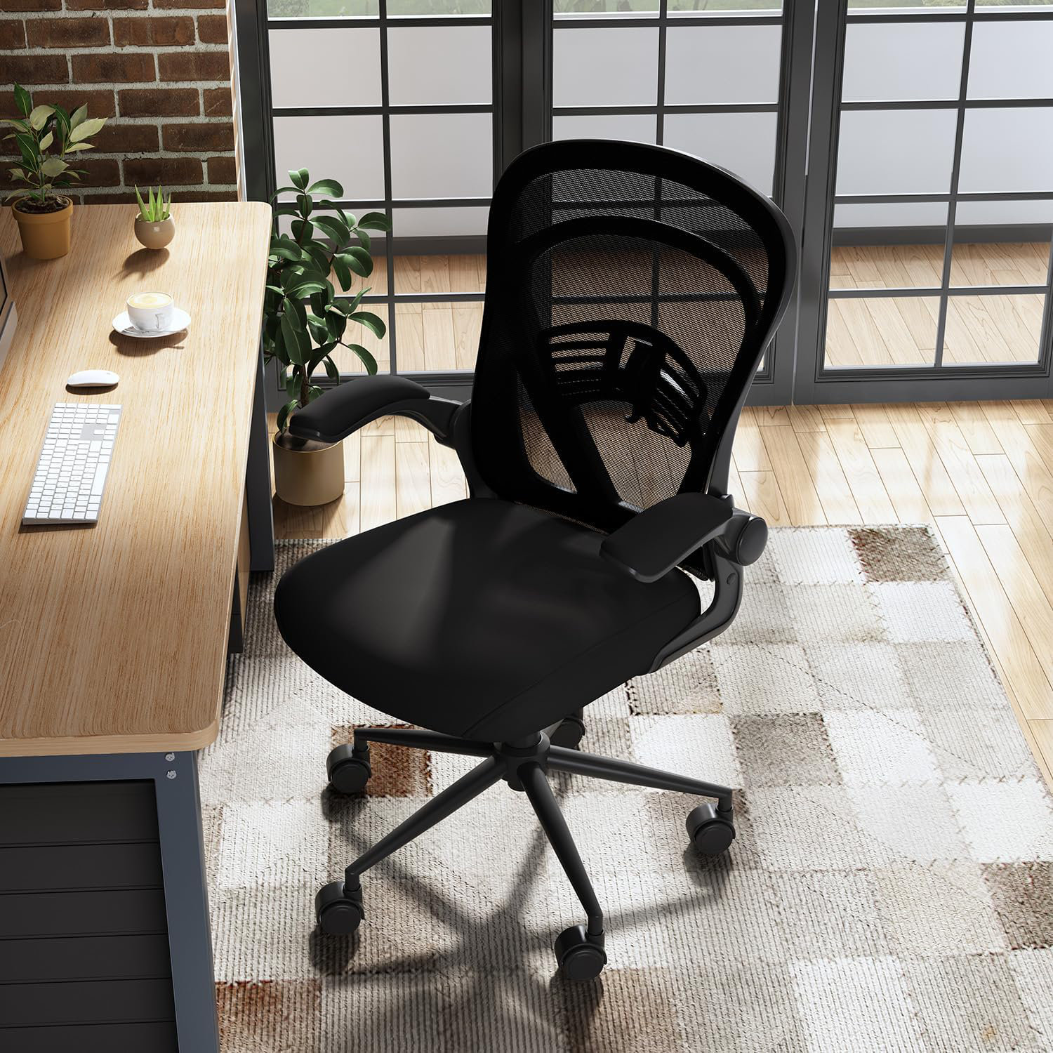 Inbox Zero Marciella Ergonomic Computer Task Chair with Flip-up Arms ...
