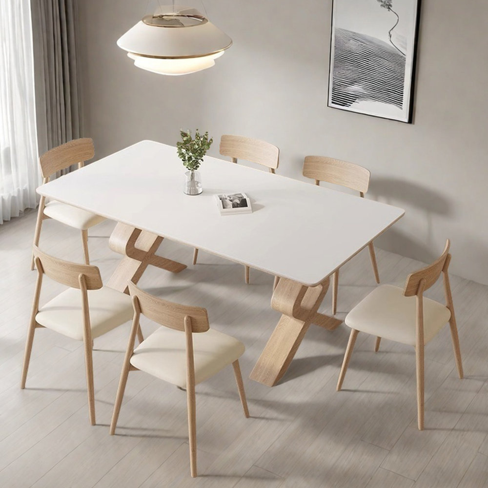 Elamer Simple home rectangular dining table set | Wayfair