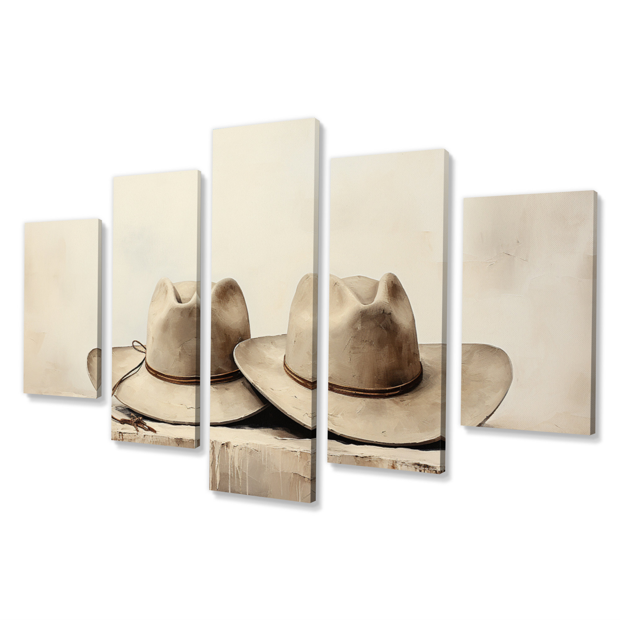 Union Rustic Cowboy Hat Minimalism Style III 5 Pieces | Wayfair