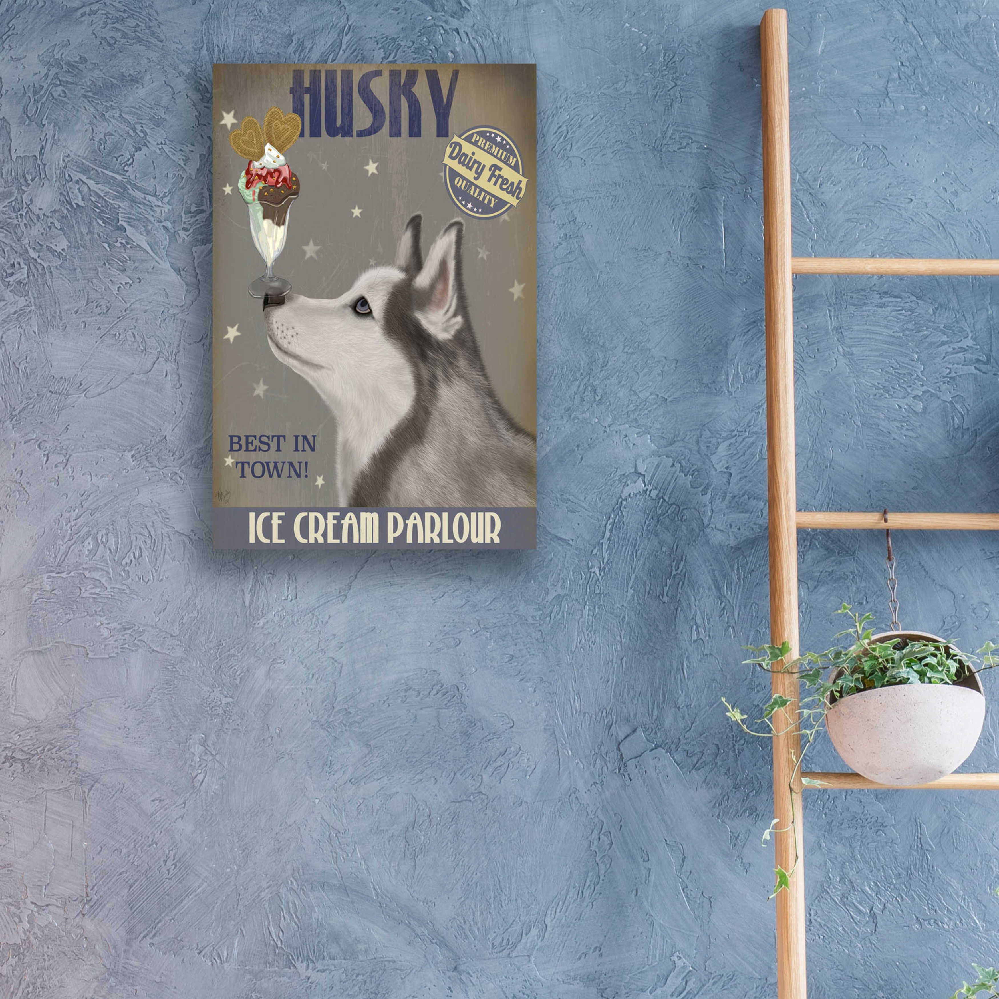 Red Barrel Studio® Husky Ice Cream by Fab Funky - Unframed Graphic Art ...