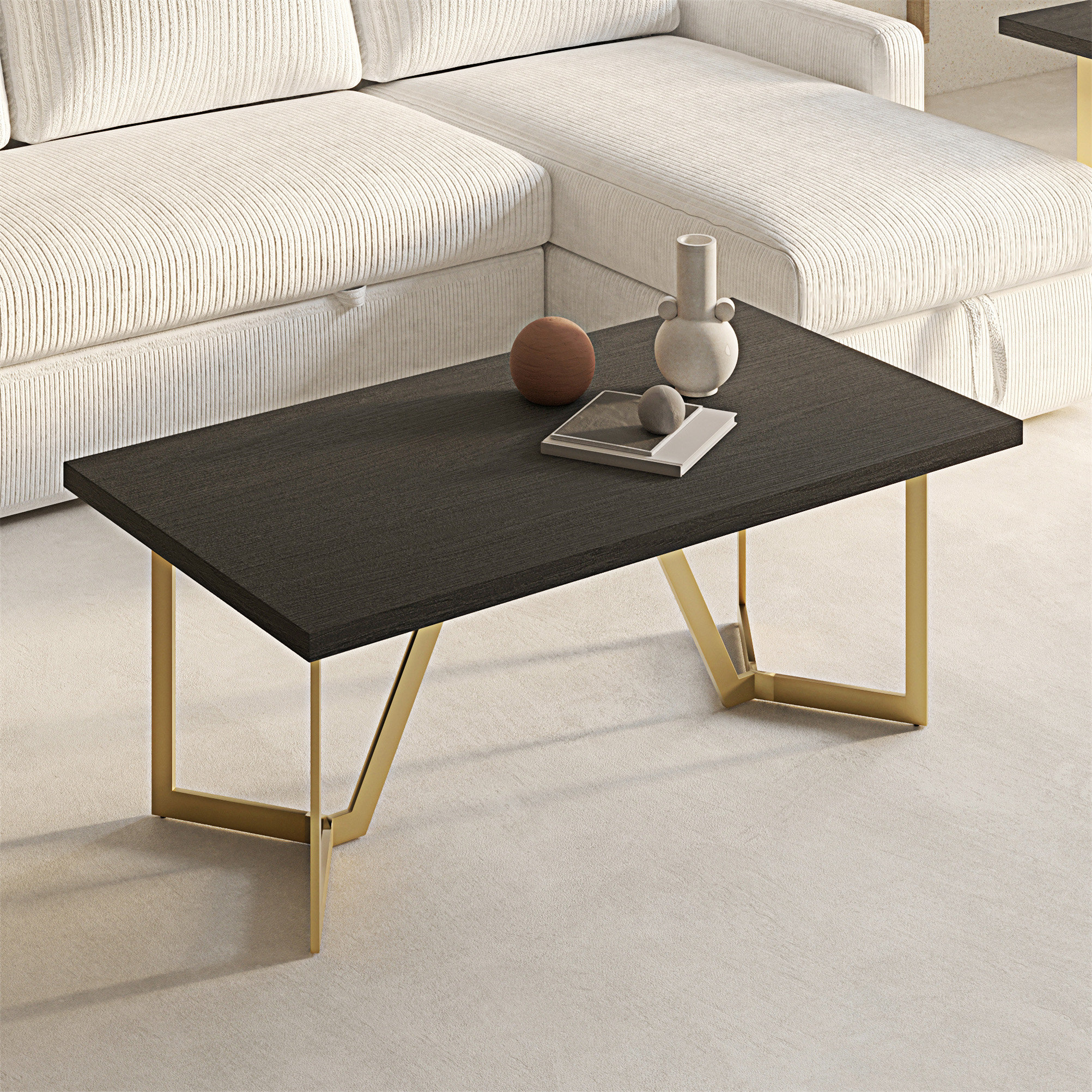 Mercer41 Ocella Coffee Table,Cocktail table,Living room table with wood ...