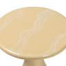 Ivy Bronx Marbled Resin End Table - Sculptural Side Table With Round ...