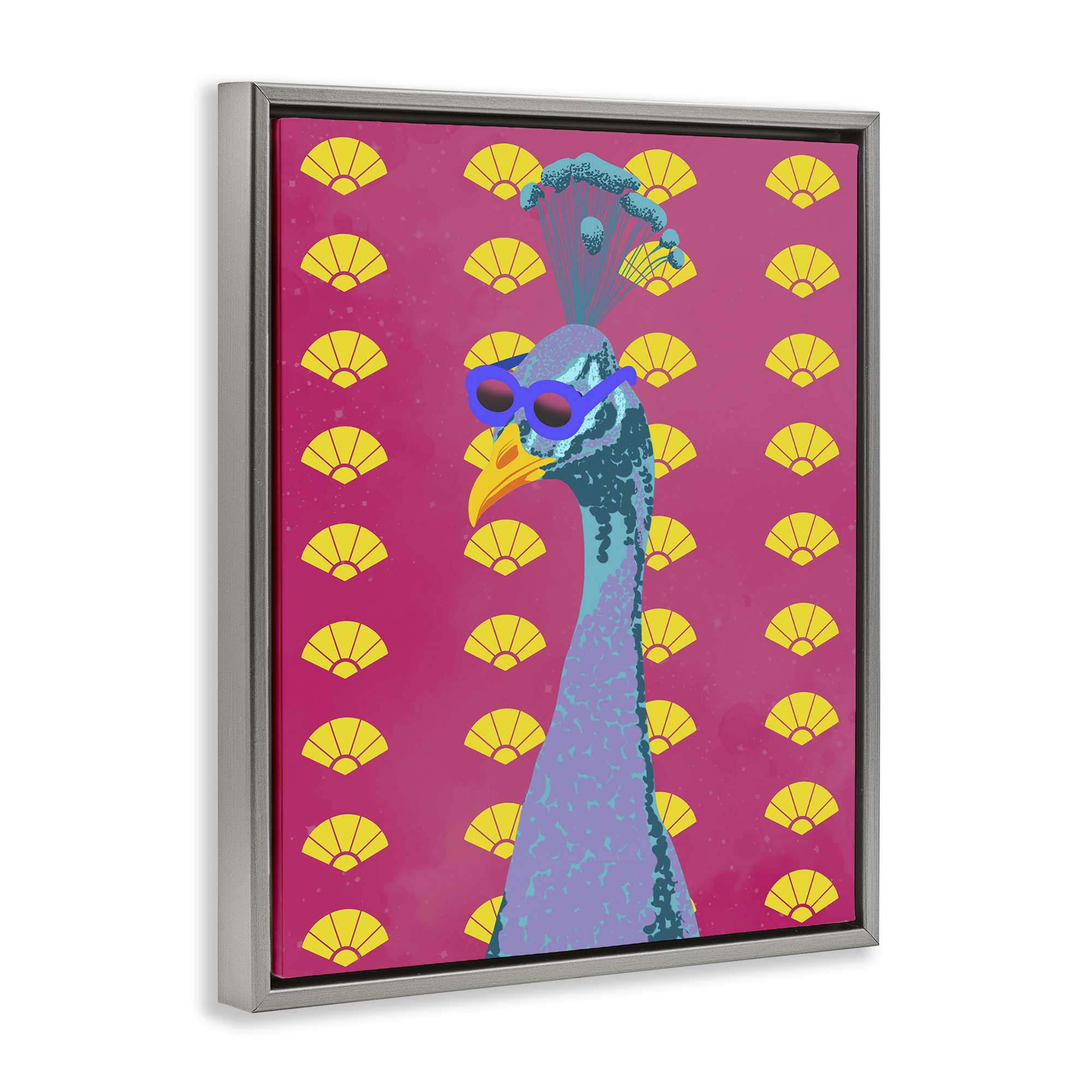 George Oliver Vibrant Mod Peacock Floating Frame, design by Marcus ...