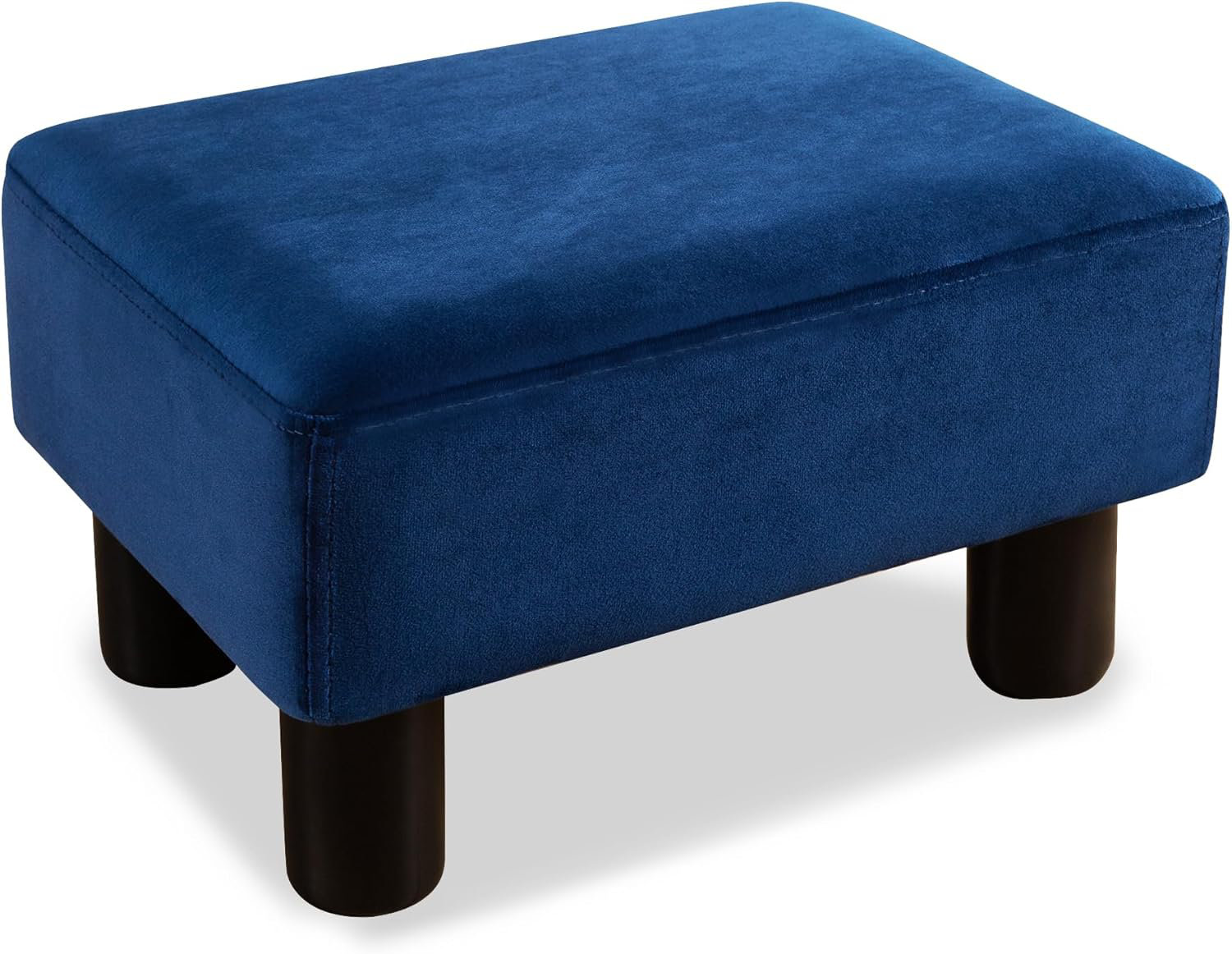 Mercer41 Small Rectangle Foot Stool, Velvet Fabric Footrest Ottoman ...