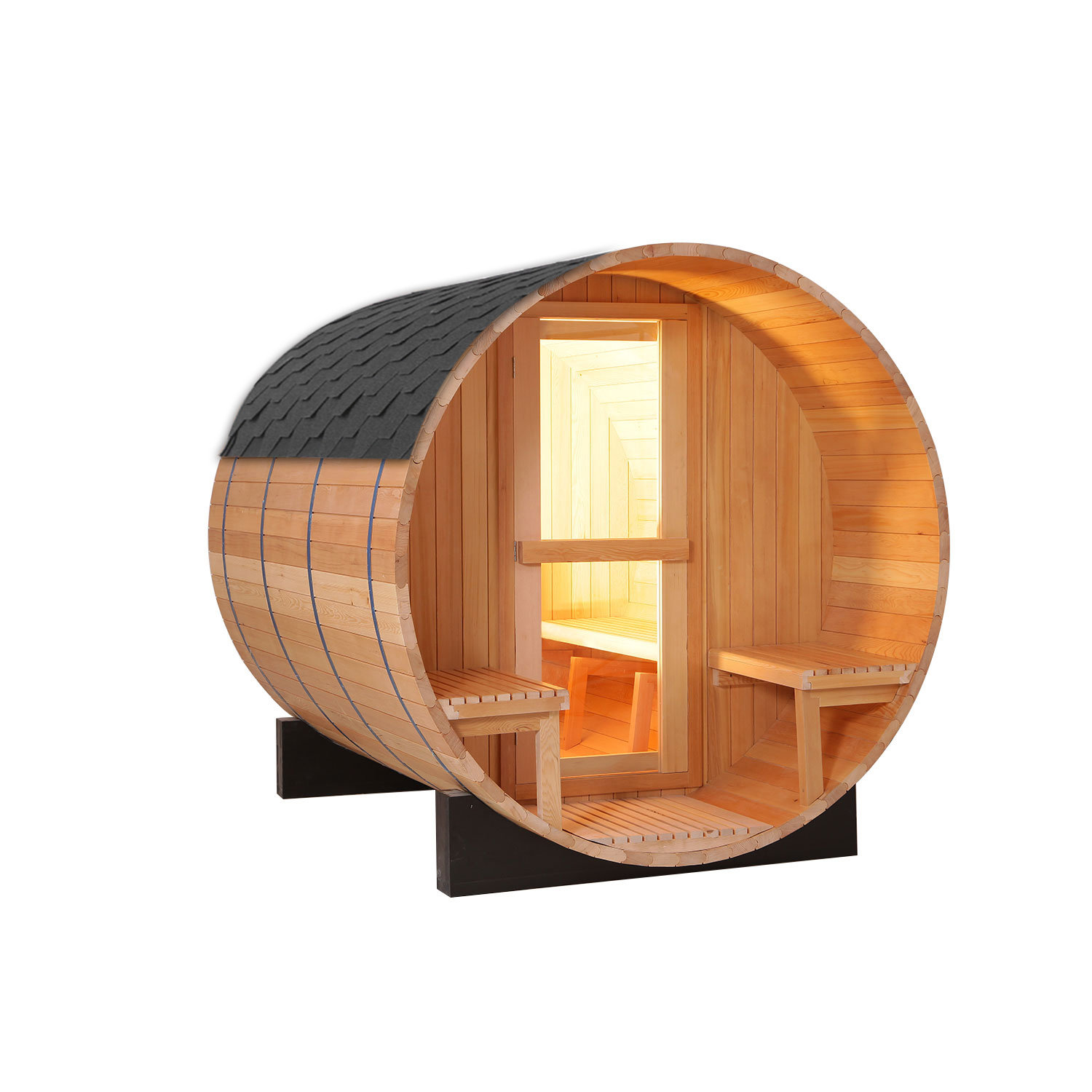 Anyi 6-Person Hemlock Traditional Steam sauna - Wayfair Canada