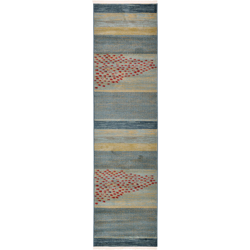 Union Rustic Abrigail Blue/Red/Beige Rug & Reviews | Wayfair