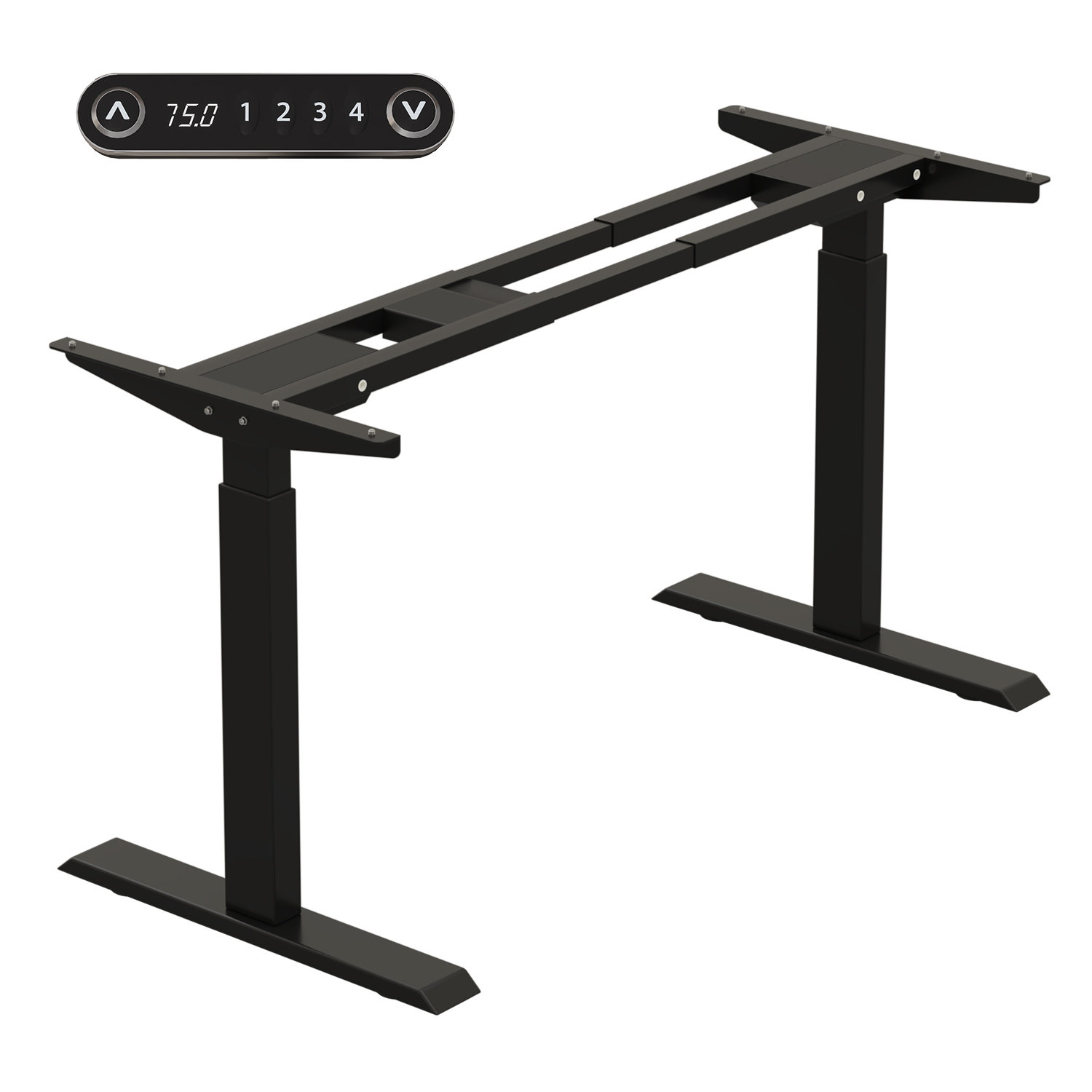 Inbox Zero Dual Motor Electric Bracket Height Adjustable Standing Desk ...