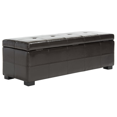 Red Barrel Studio® Alescia Faux Leather Upholstered Storage Bench ...