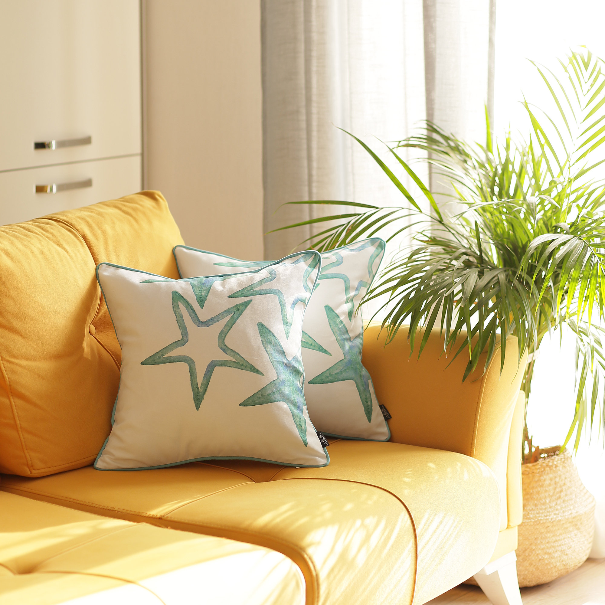Apolena Michele Stars Printed Square Throw Pillow Cover & Reviews | Wayfair