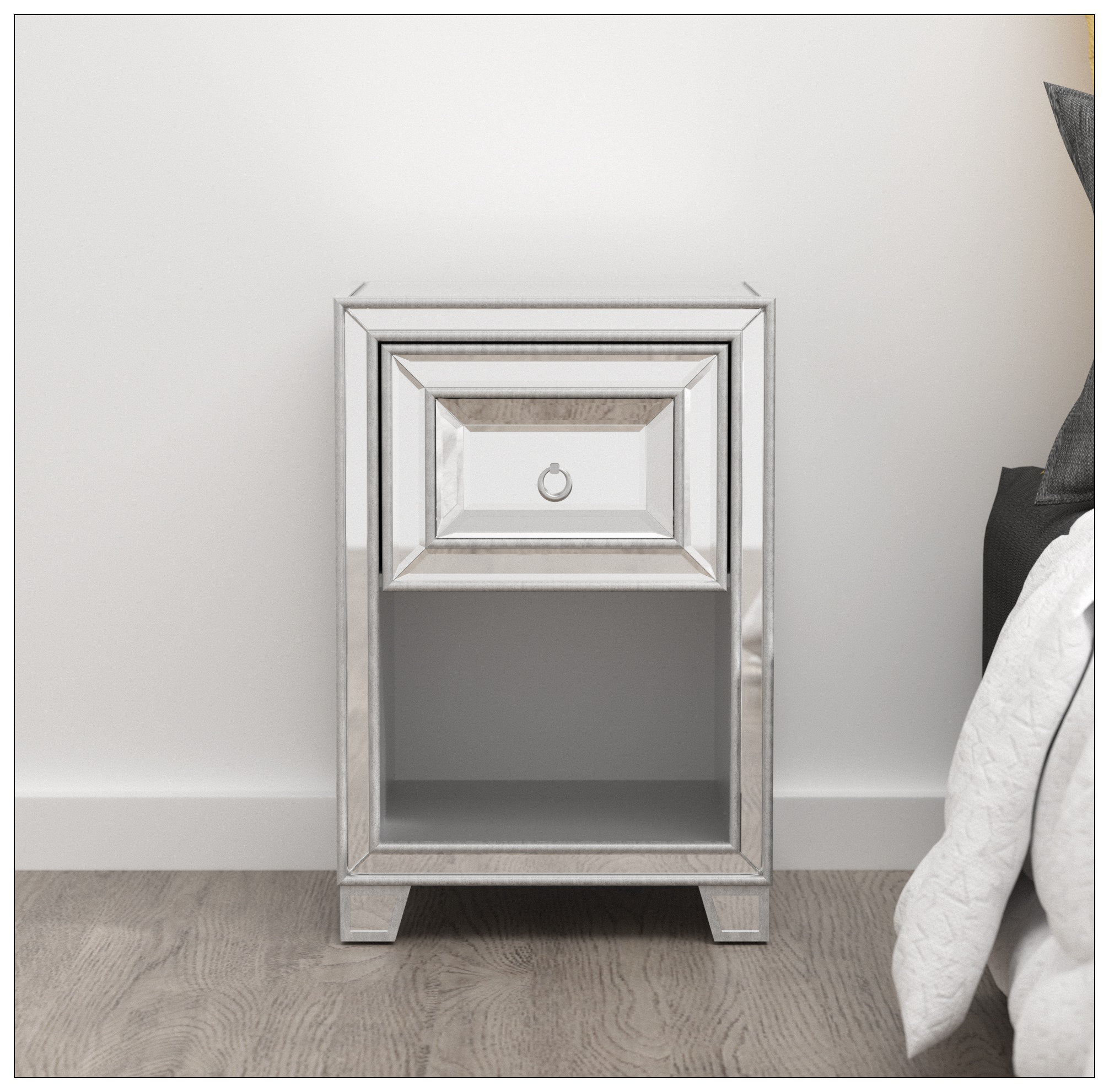 House of Hampton® Glass Nightstand | Wayfair