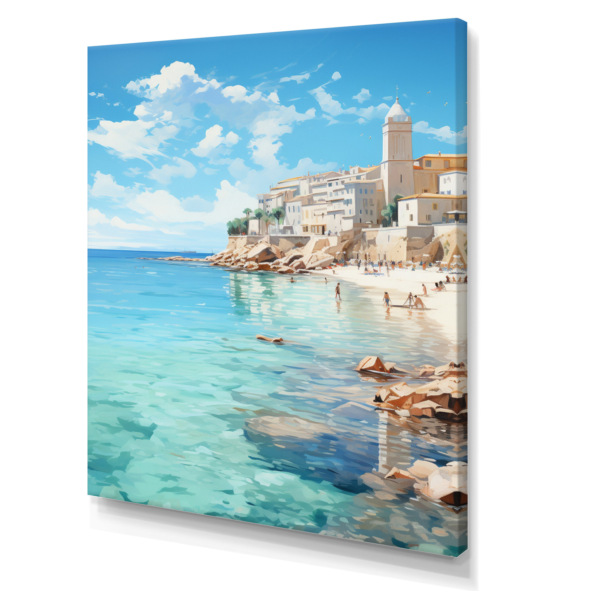 Dovecove French Seaside At Antibes III - Nautical & Beach Canvas Art ...