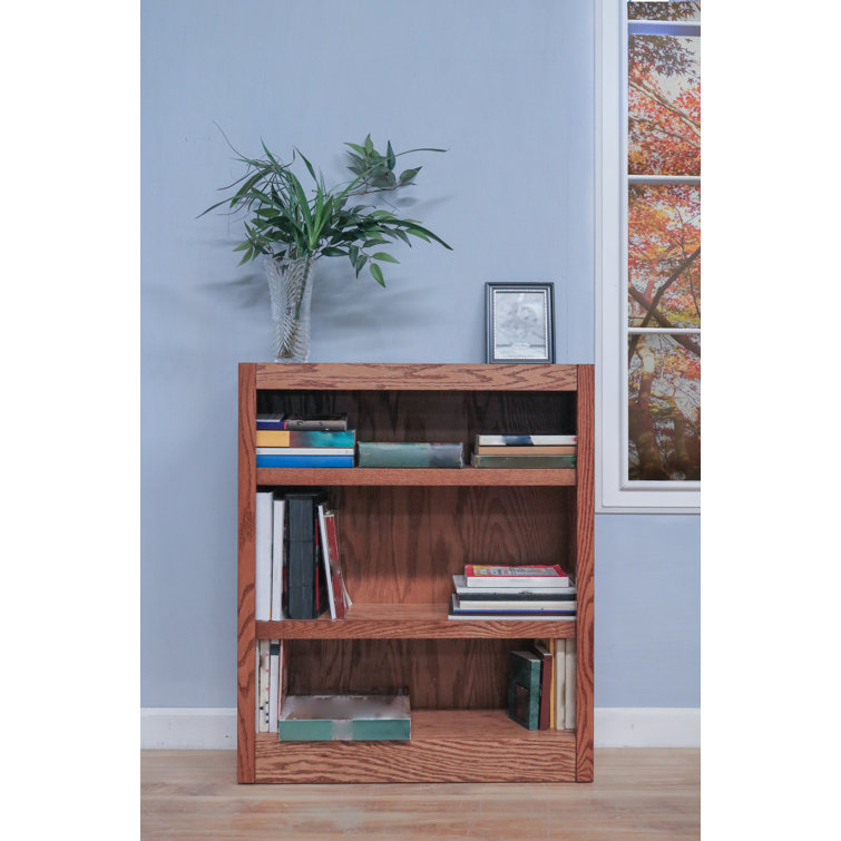 Winston Porter Latifa 3 Shelf Wood Bookcase, 36 inch Tall& Reviews ...
