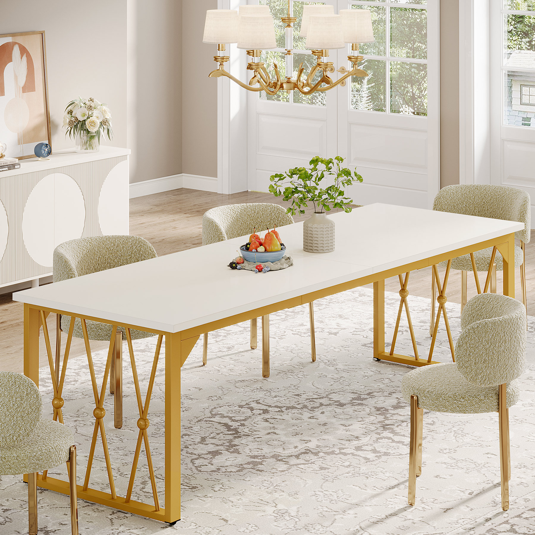 Mercer41 Taeson Rectangular 78.7'' L x 27.5'' W | Wayfair