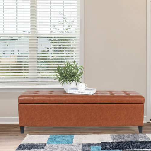 Red Barrel Studio® Ziel 51" Wide Faux Leather Rectangle Standard ...