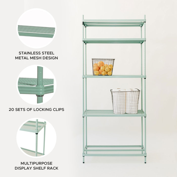 Rebrilliant Nalene 13'' W Steel Shelving Unit | Wayfair