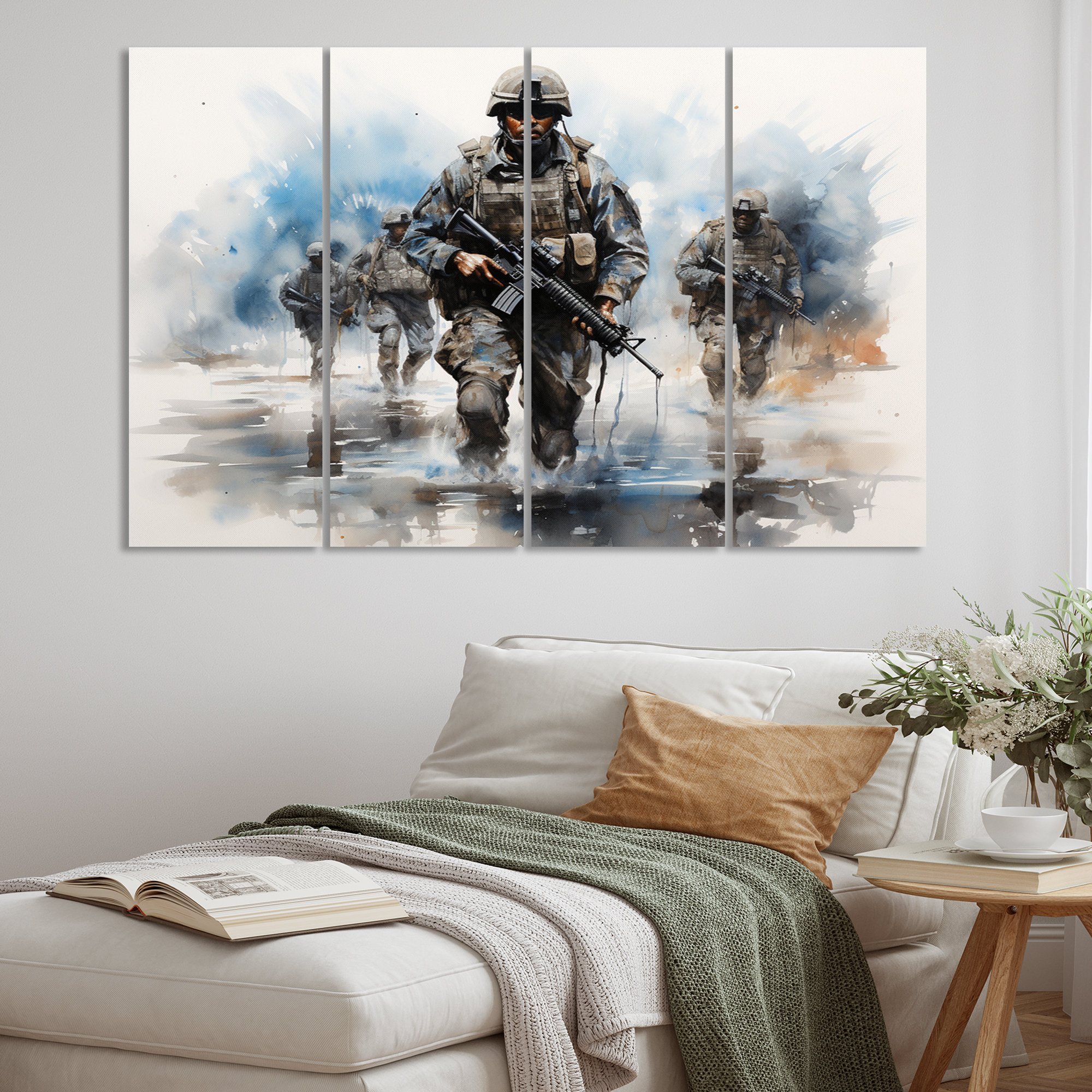 DesignArt Military Meticulous Preparation I - Army Metal Wall Art Set ...