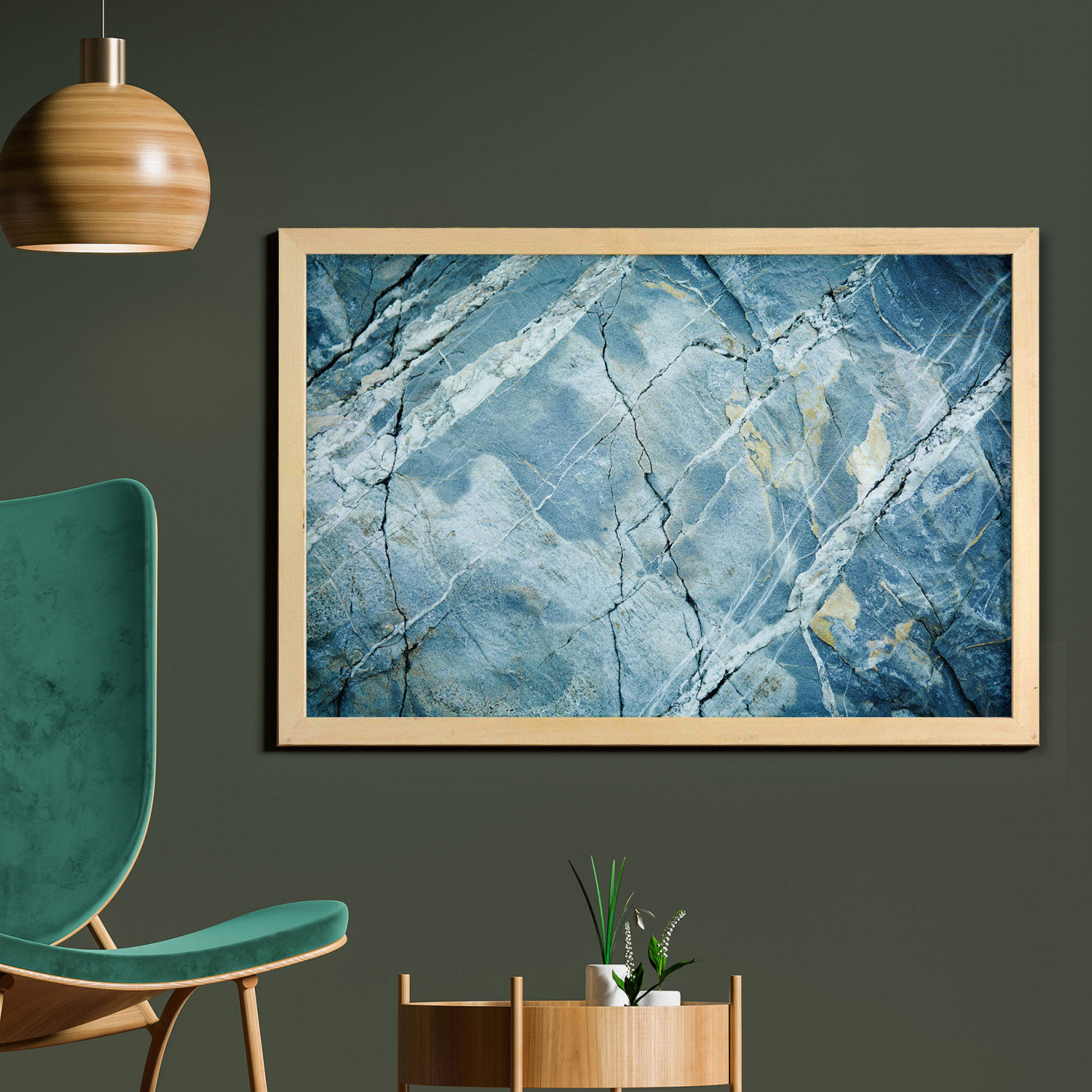 East Urban Home Ambesonne Marble Print Wall Art With Frame, Exquisite ...