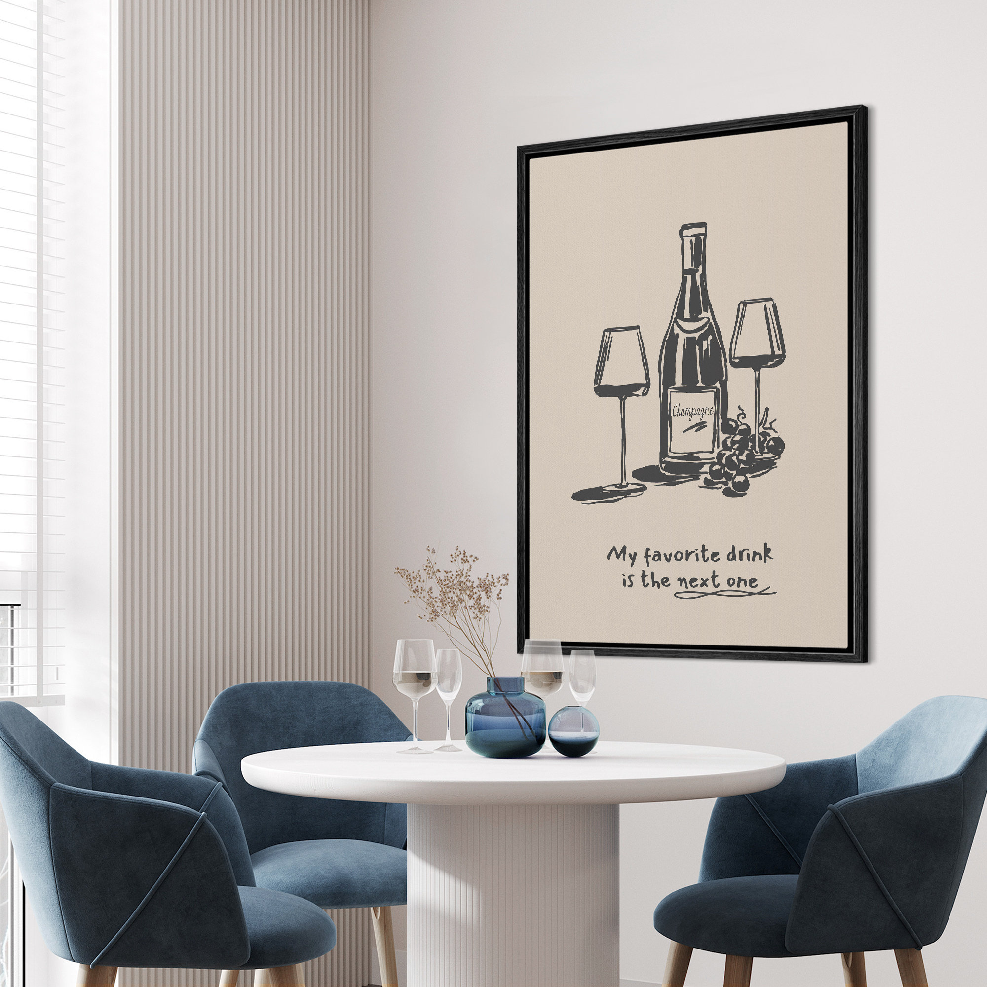 wall26 Kitchen Wall Decor Bar Cart Art Prints My Favourite Cocktail is ...