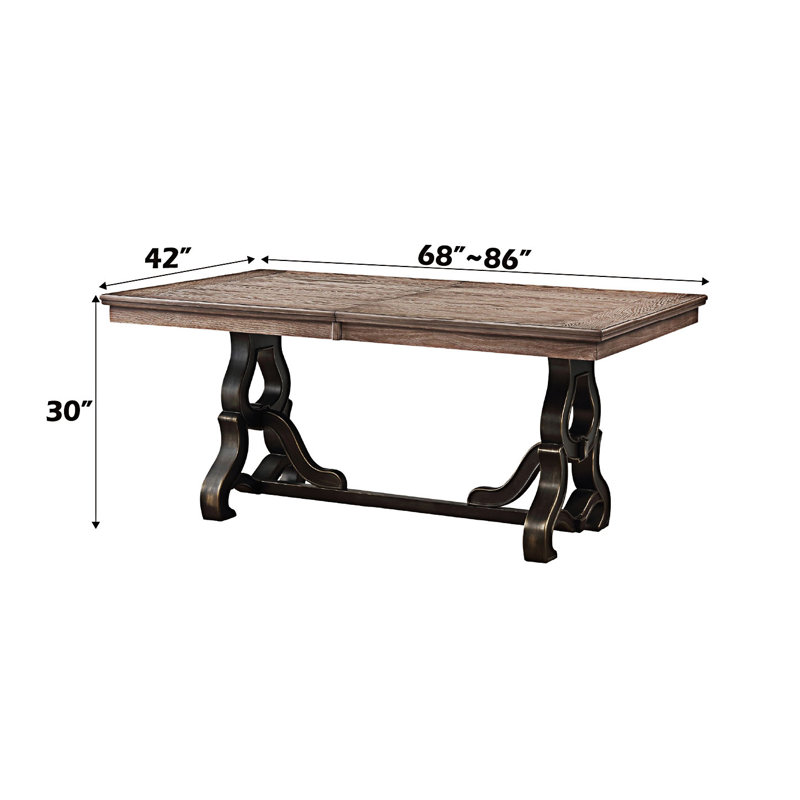 August Grove® Elegant Trestle Design Dining Table | Wayfair