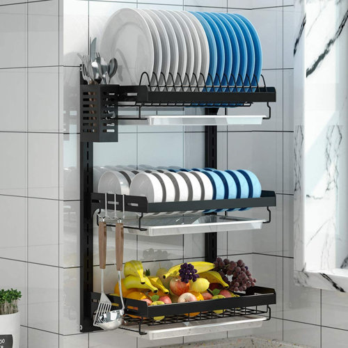 waveflower Adjustable Stainless Steel Dish Rack & Reviews | Wayfair