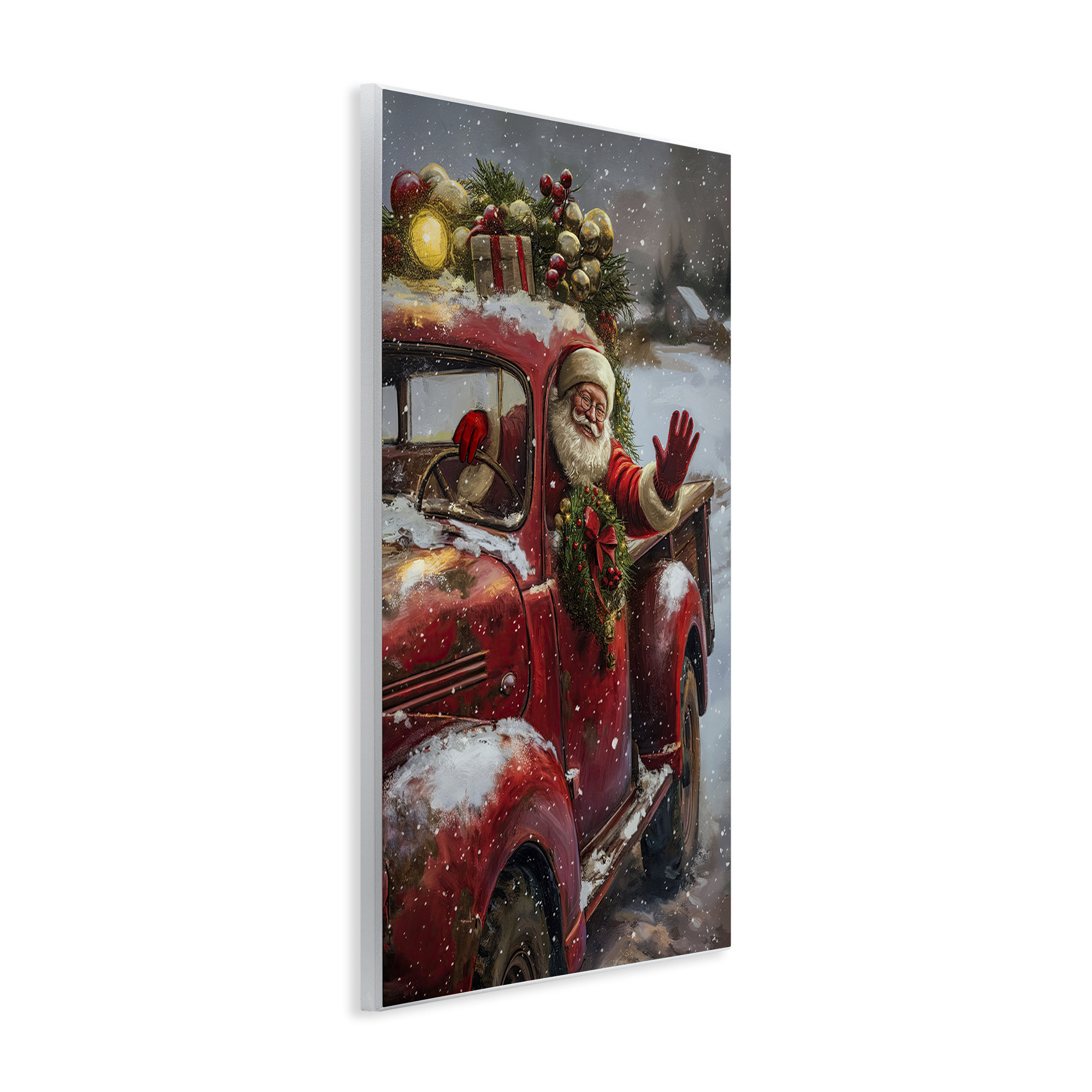 Latitude Run® Santa Waving Hello Canvas by Imagine It Images | Wayfair