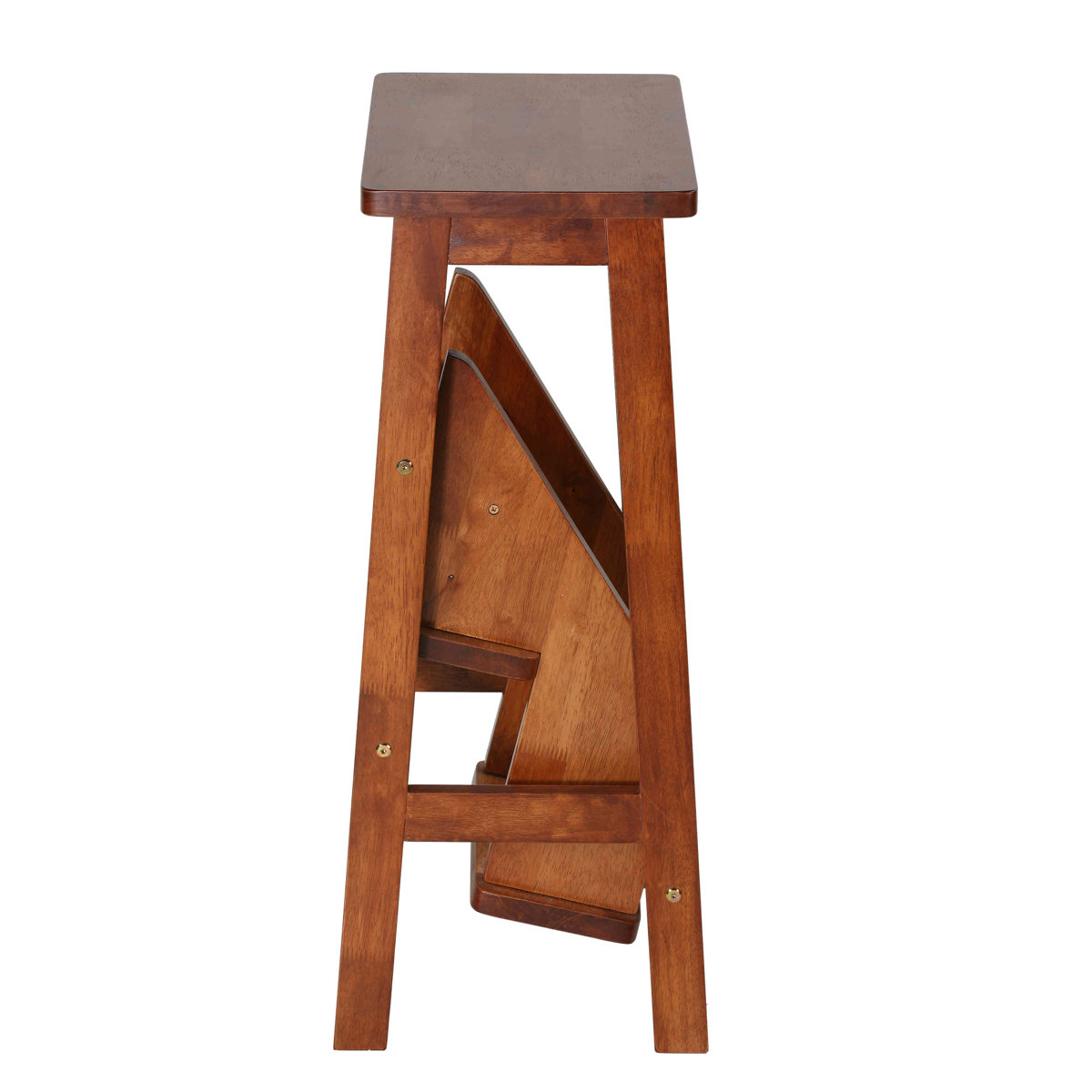 Millwood Pines Corlyn 2 - Step Wood Folding Step Stool & Reviews | Wayfair