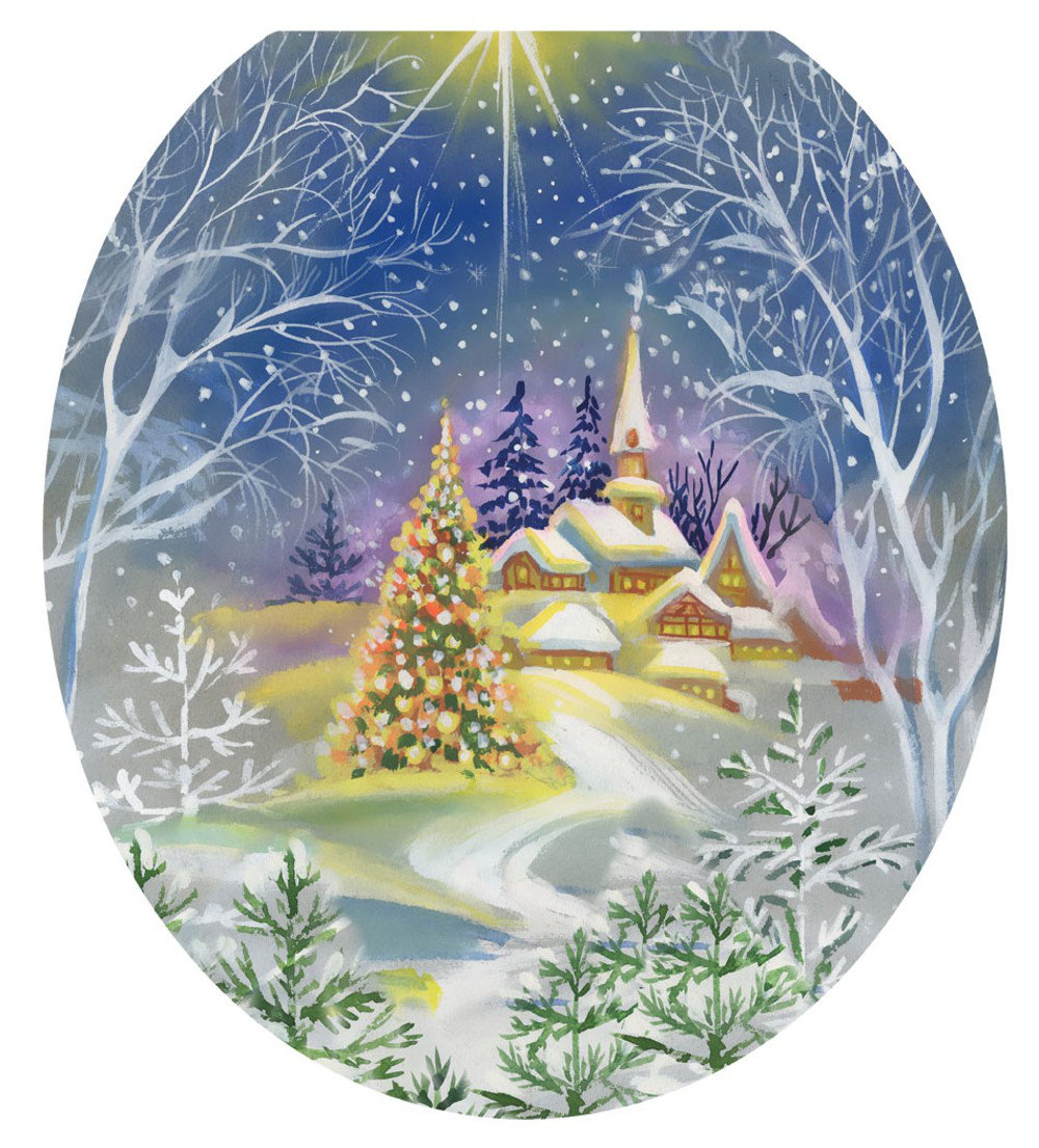 Toilet Tattoos Winter Church Toilet Seat Sticker & Reviews - Wayfair Canada