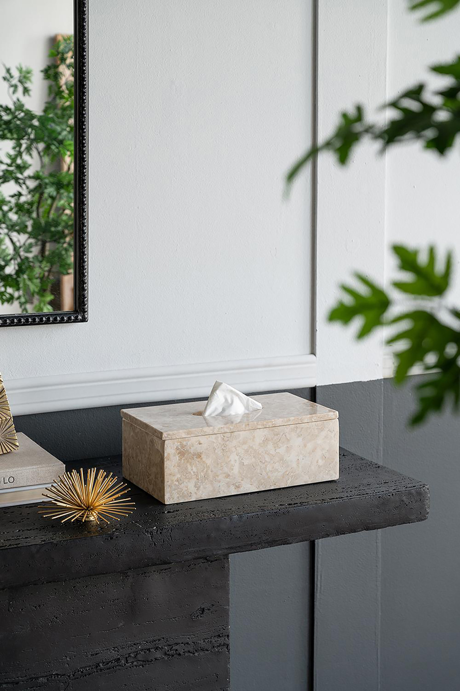 Latitude Run® Rectangular Cream Marble Tissue Box Cover & Reviews | Wayfair