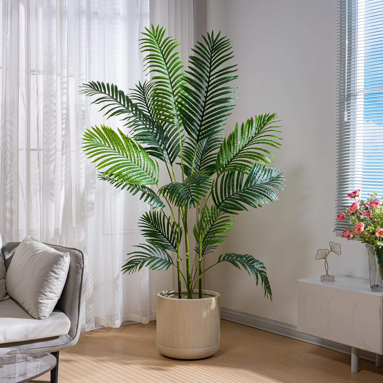 Primrue 6FT Artificial Areca Palm Tree-Lifelike Palm Plant | Wayfair