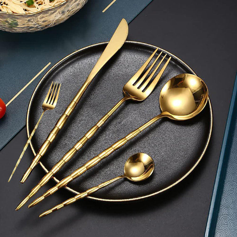 Canora Grey Celina 30 Piece Stainless Steel Cutlery Set , Service for 6 ...