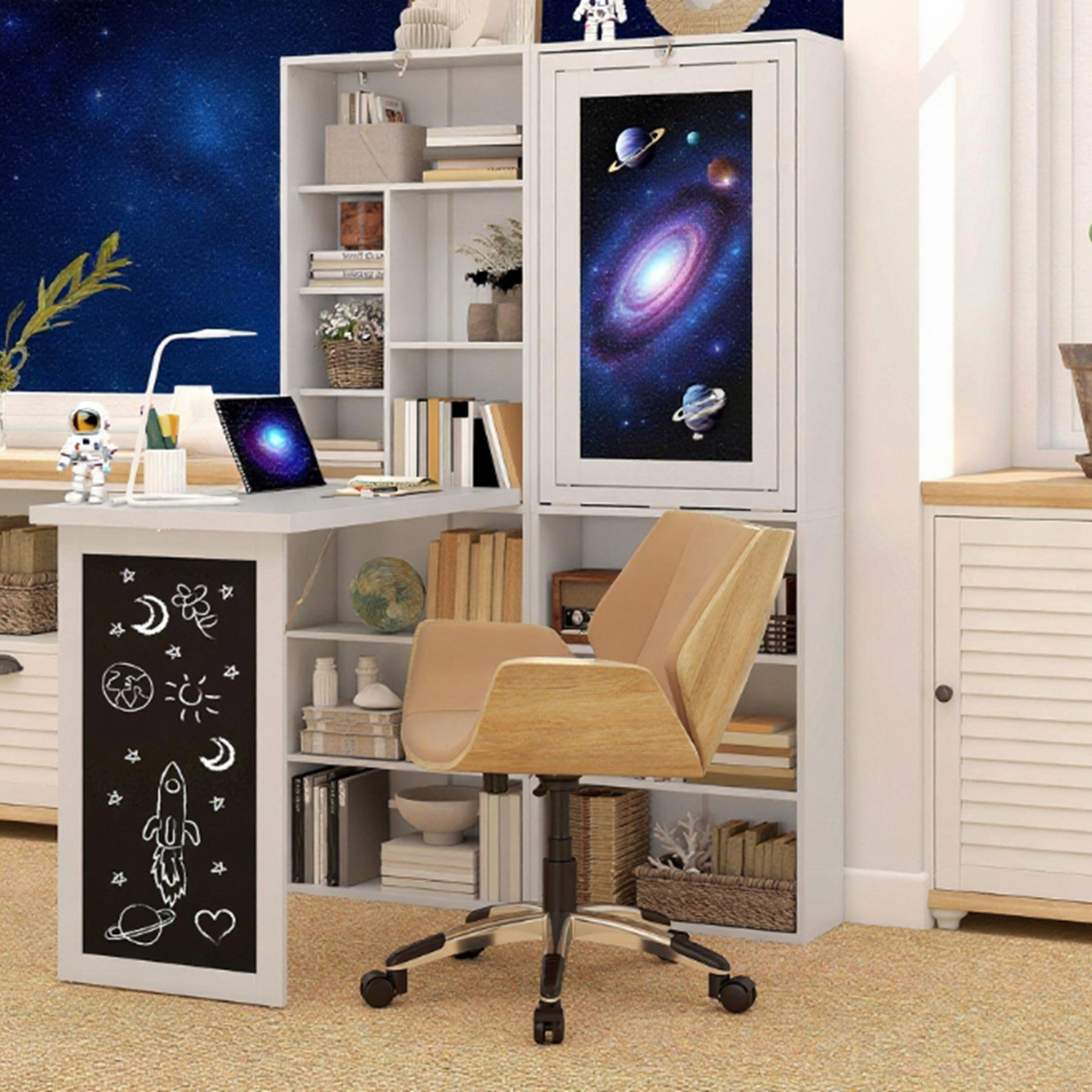 Fu Owner Fold-out Convertible Office Desk, Wall Mount Computer Desk ...
