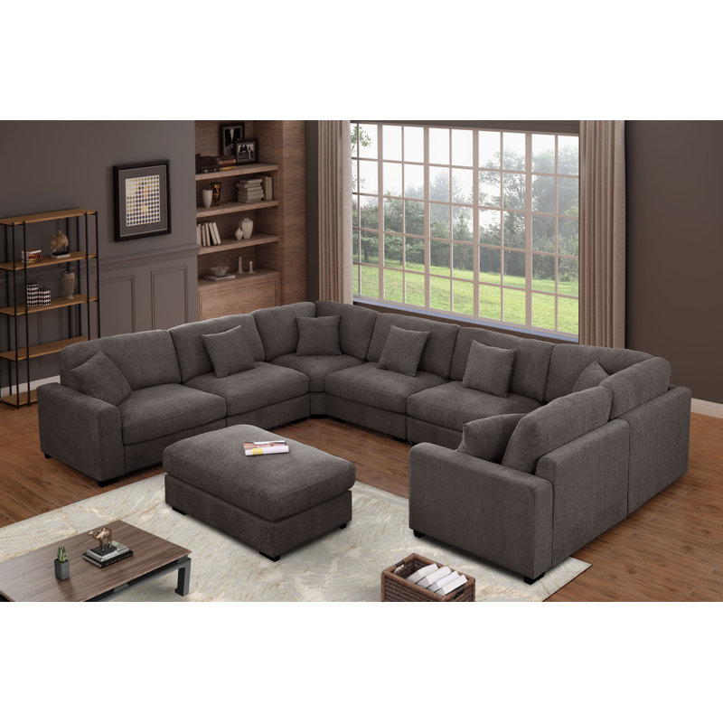 Latitude Run® Chenille Modular 11-piece Large Corner Sectional | Wayfair