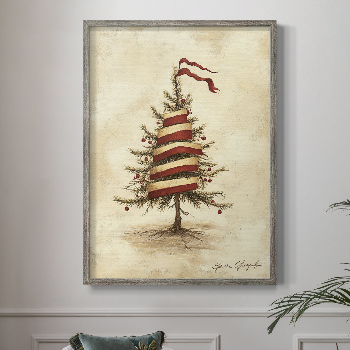 The Holiday Aisle® Christmas Holiday Art CDLVII Framed Print - Solid ...