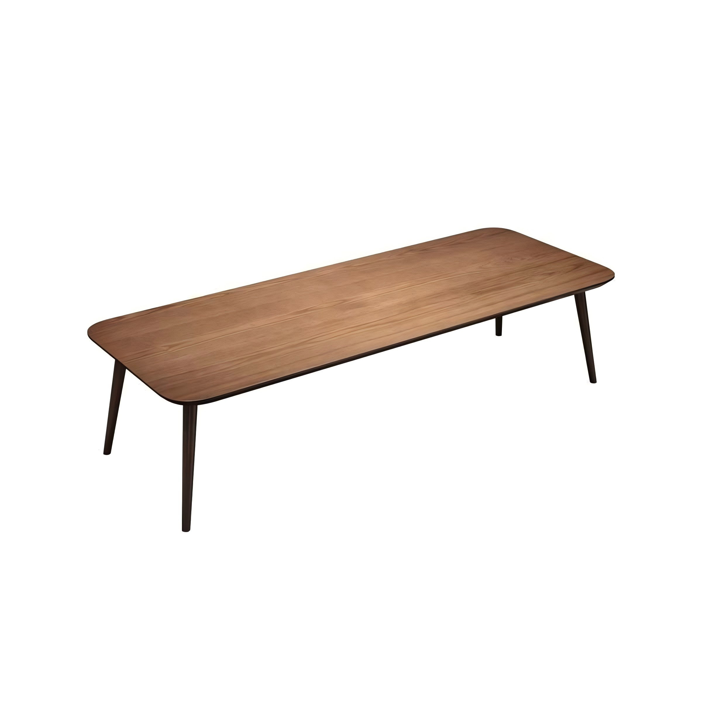 Inbox Zero Modern Minimalist Brown Solid Wood Conference Table Long ...