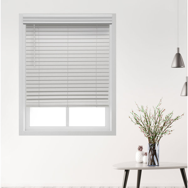 Symple Stuff 2.5 " Room Darkening Cordless Faux Wood Blind & Reviews ...