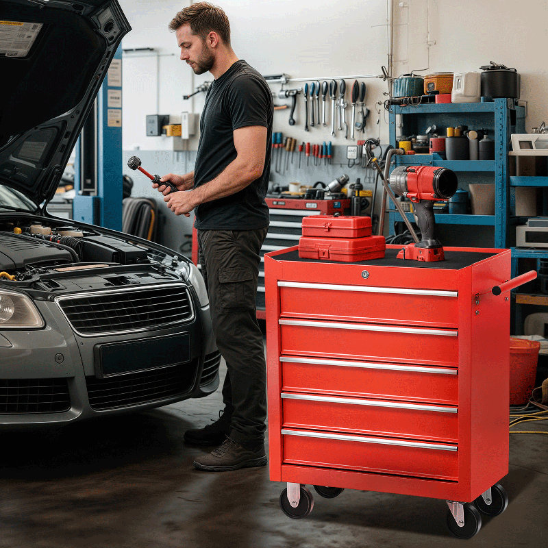 WFX Utility™ 5-Drawer Locking Rolling Tool Chest Heavy-Duty 440 Lbs ...