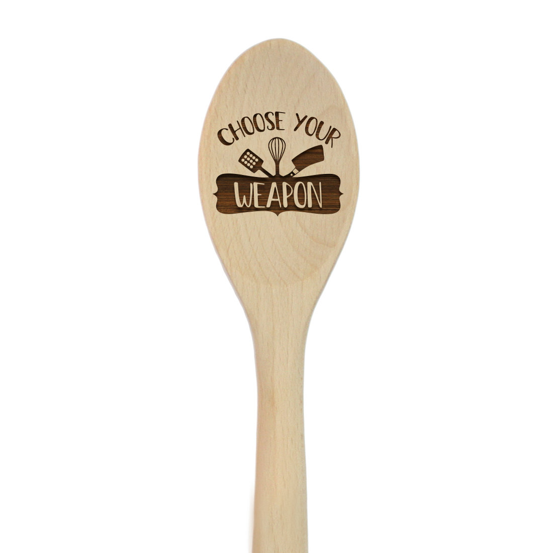 Koyal Wholesale Laser Engraved Wooden Mixing Spoon, Choose Your Weapon ...