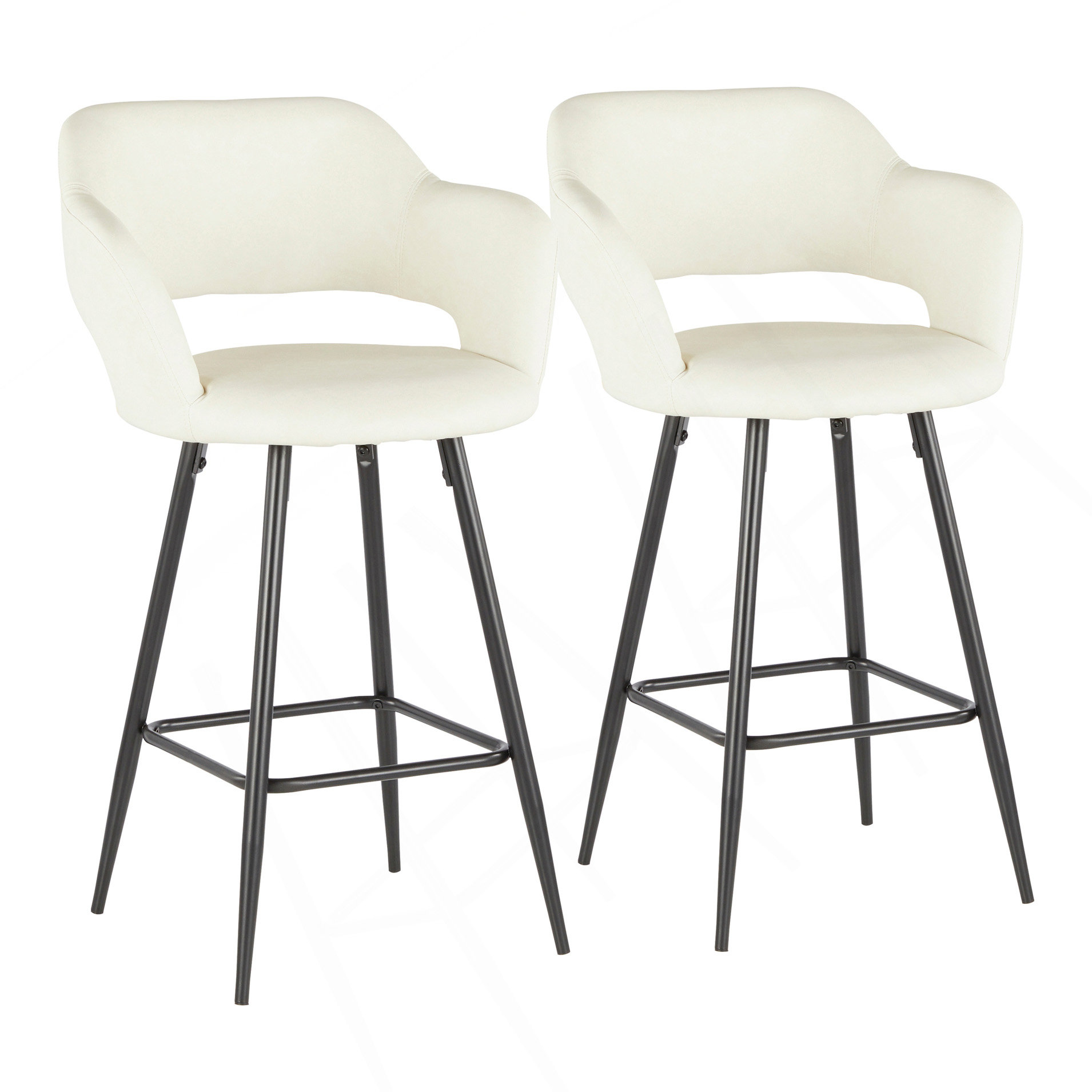 Red Barrel Studio® Margarite Contemporary Counter Stool In Black Metal ...