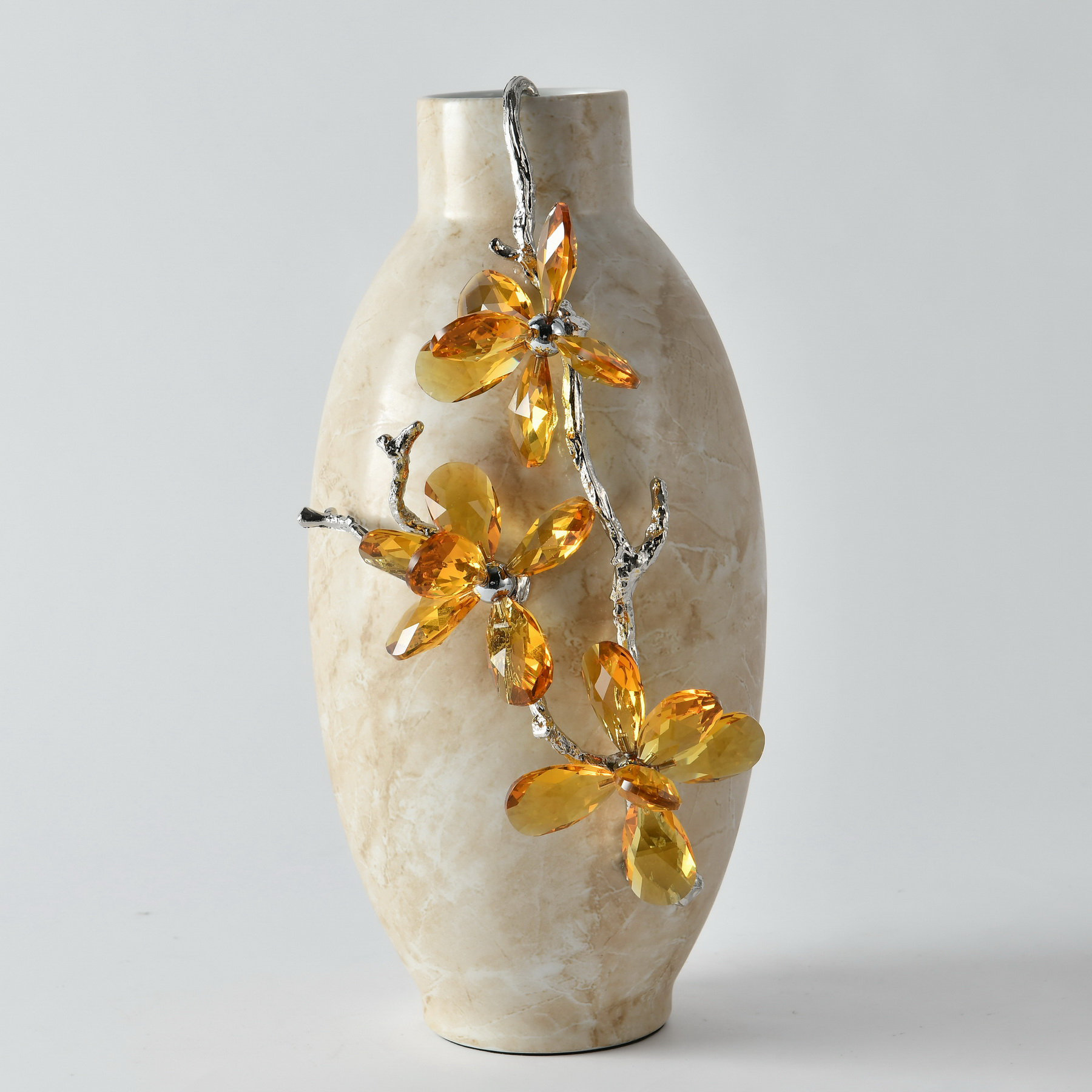 Rosdorf Park Golden Ember Blossom Vase | Wayfair